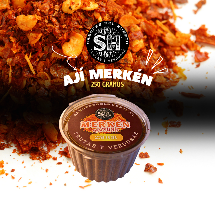 AJÍ MERKÉN - COLOR ROJO - CONDIMENTO CHILENO – Sabores del huerto