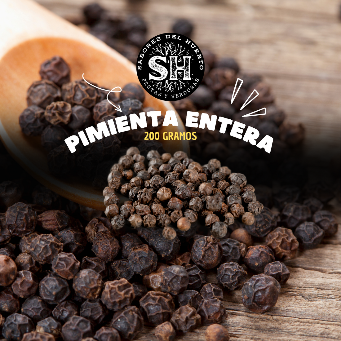 PIMIENTA NEGRA ENTERA (200 gr) – Sabores del huerto